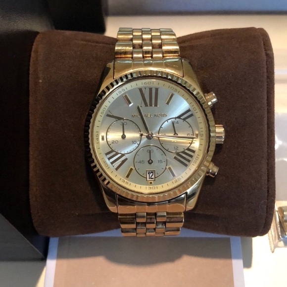 Michael Kors | Other | Michael Kors Mk5556 Gold Lexington Watch | Poshmark
